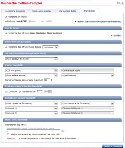 Emploi pole emploi (par métier ROME) : Offres d'emploi